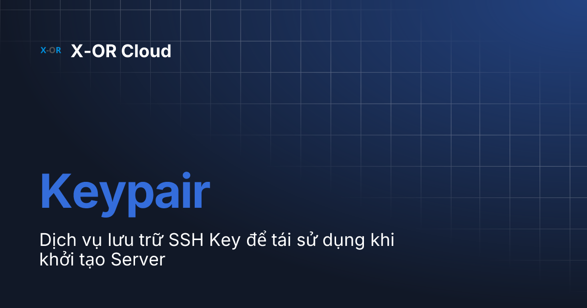 Keypair | X-OR Cloud